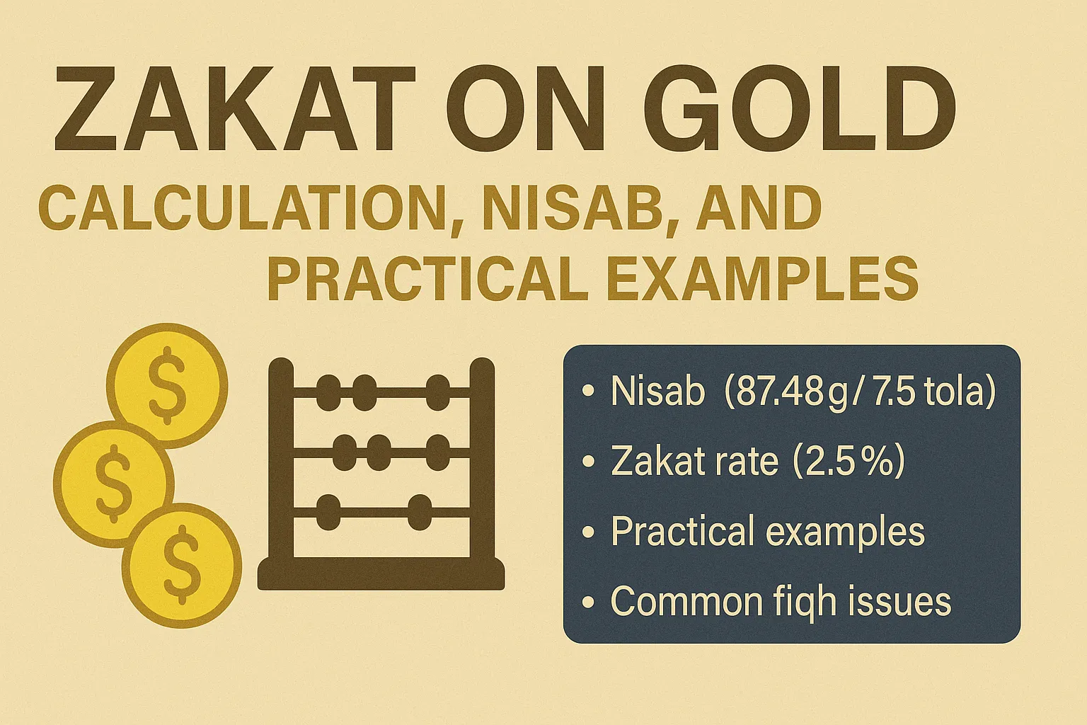 Zakat on Gold – Calculation, Nisab, and Practical Examples - Zartacia Blog